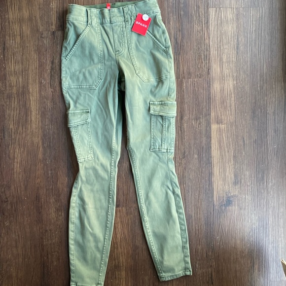 SPANX | Pants & Jumpsuits | Spanx Green Military Cargo Tight Jeans ...